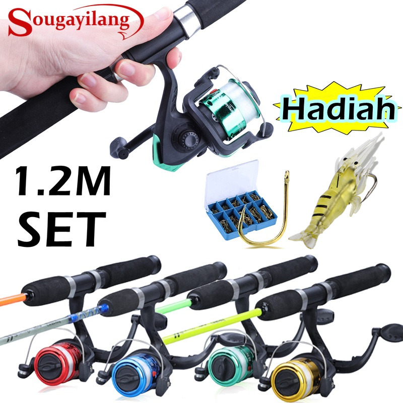 Jual Sougayilang 120cm Joran Pancing Set 2 Sections 1.2m Spining Rod ...