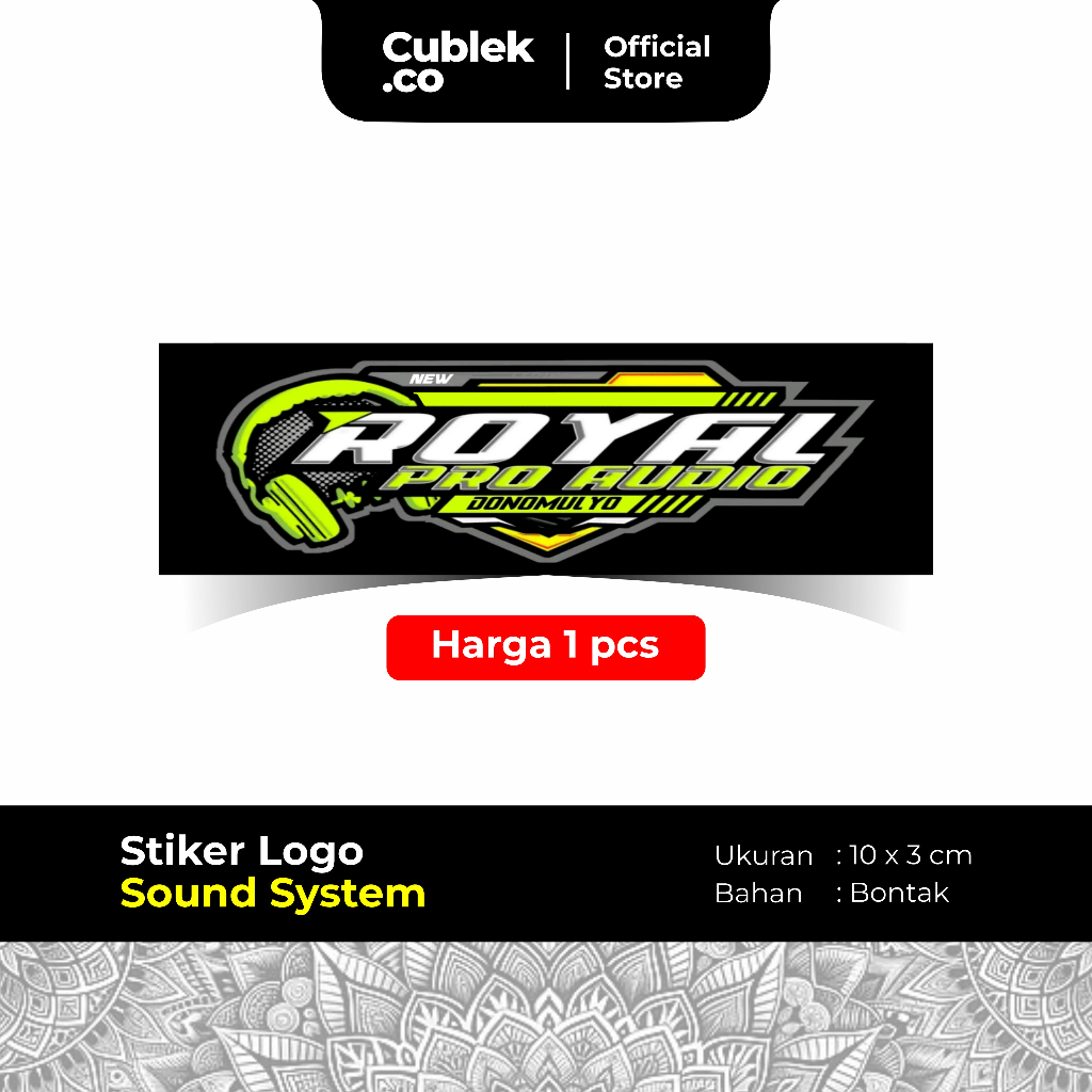 Jual Stiker Sound System ROYAL AUDIO (Bahan Bontak) | Shopee Indonesia