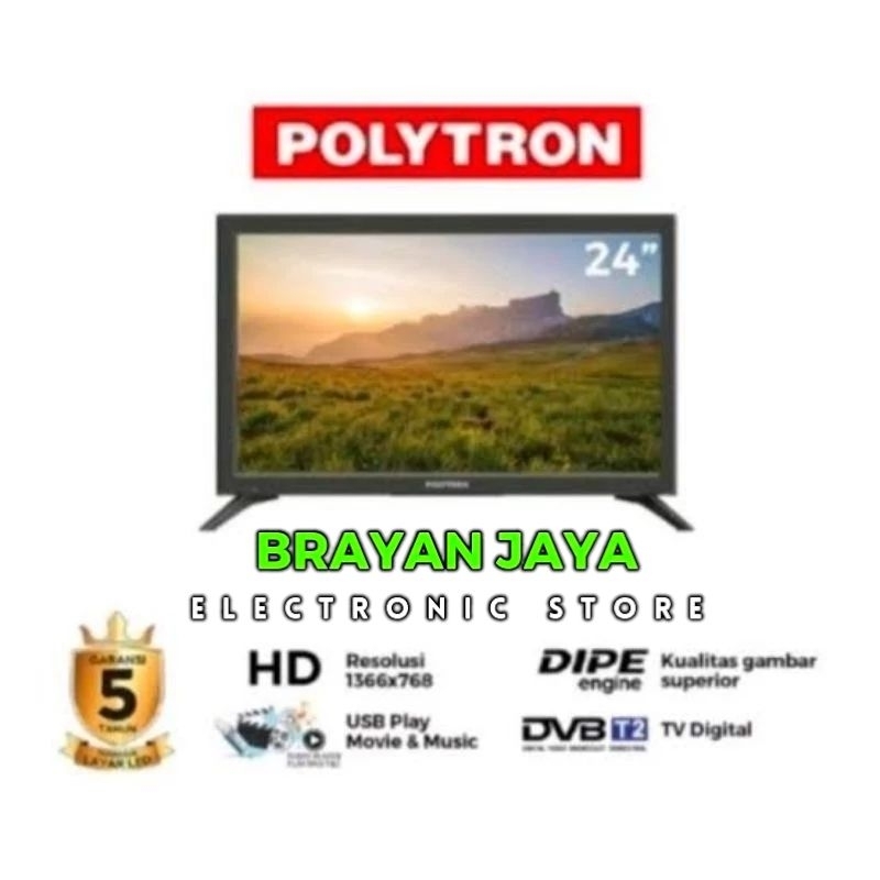 Jual LED TV POLYTRON 24 INCH PLD 24V1853 GARANSI RESMI 5 TAHUN POLYTRON ...