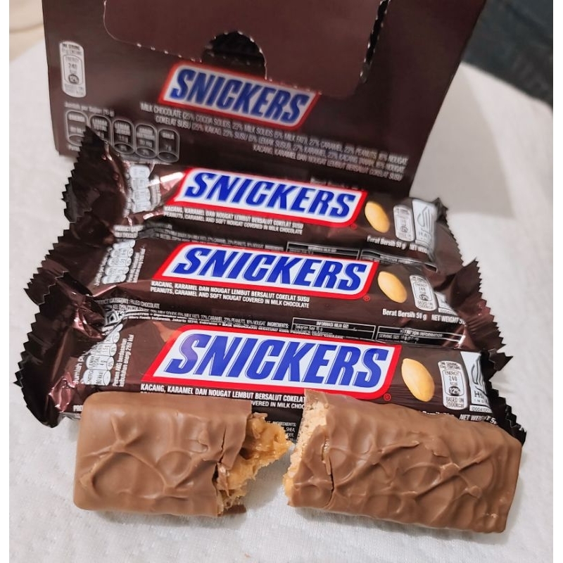 Jual snickers peanut original 35gr dan 51gr x 24 pcs COKELAT SNICKERS ...