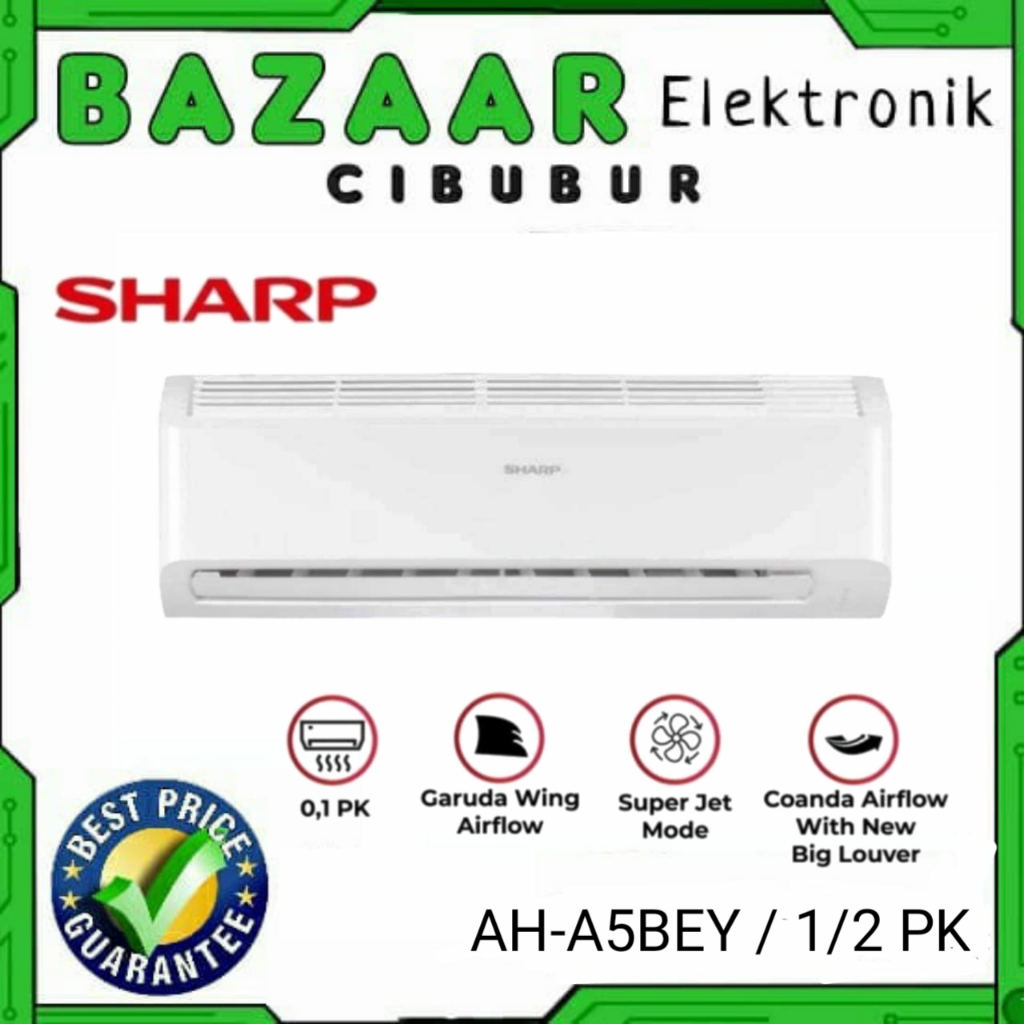 Jual SHARP AC SPLIT STANDART 0,5PK AHA5BEY / AH-A5BEY 360WATT | Shopee Indonesia