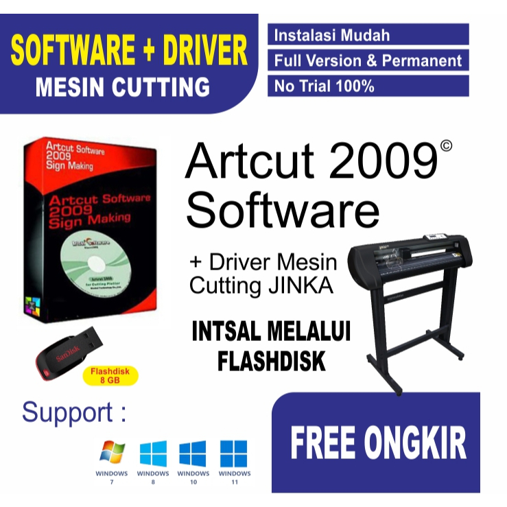 Jual SOFTWARE MESIN CUTTING ARTCUT 2009 + DRIVER | Shopee Indonesia
