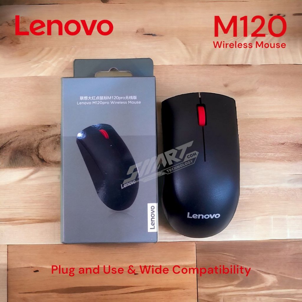 Jual Lenovo M120 Pro Wireless Mouse 2.4GHz Laptop Mouse USB Receiver ...