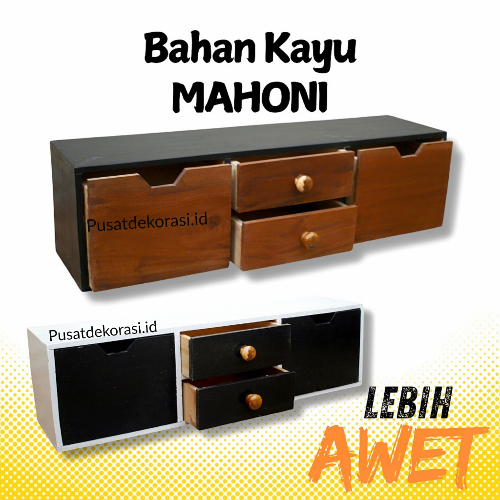 Jual Rak Laci Dinding Minimalis Tempel Rak Dinding Ambalan 4 Laci ...