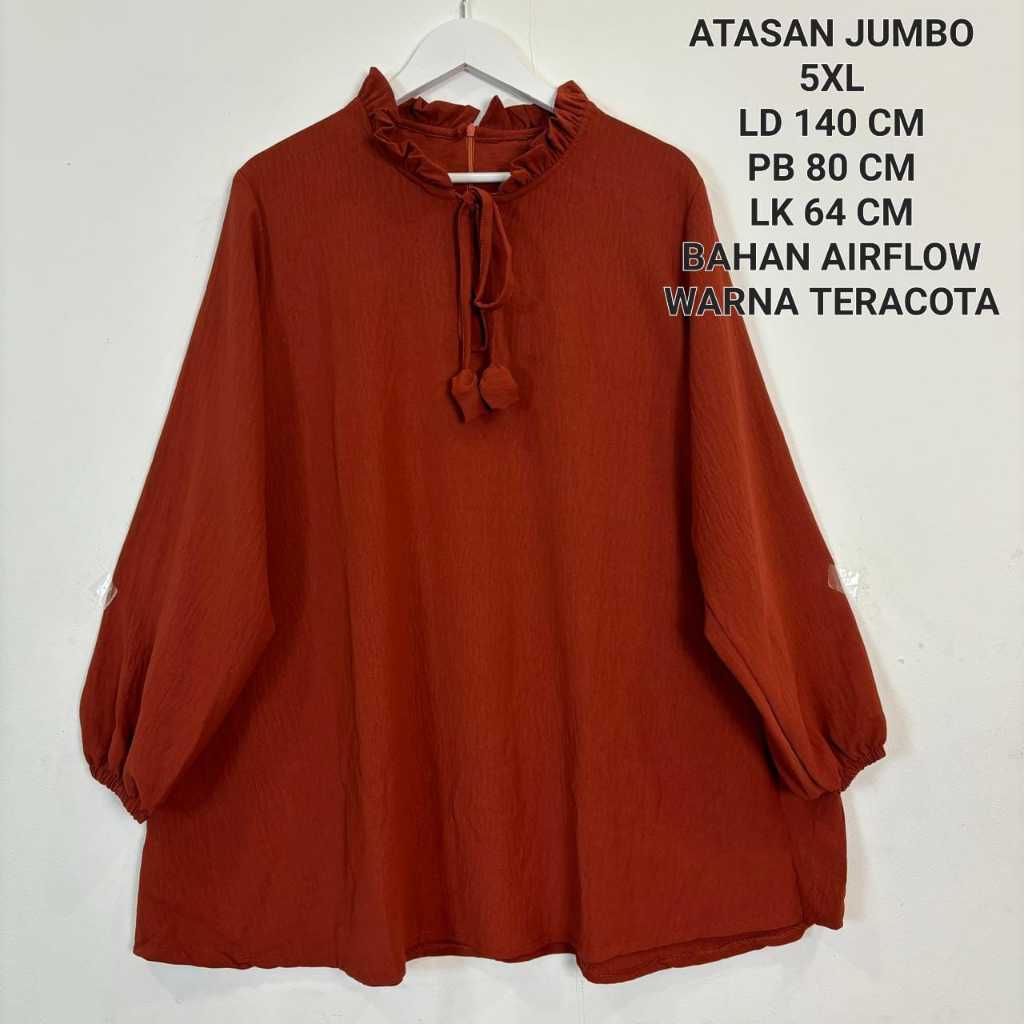 Jual Blouse Super Jumbo 5XL Model Kekinian Ld 140 Cm | Shopee Indonesia