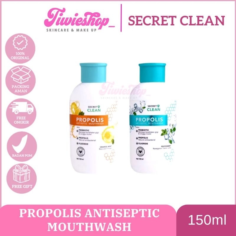 Jual SECRET CLEAN PROPOLIS ANTISEPTIC MOUTHWASH 150ml - BPOM (OBAT ...