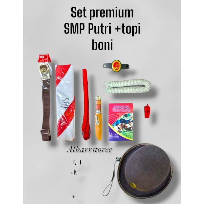 Jual Perlengkapan pramuka putri SMP(PREMIUM)+boni laken/atribut pramuka ...