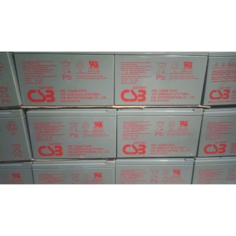 Jual aki UPS 12v 9ah merek CSB second | Shopee Indonesia