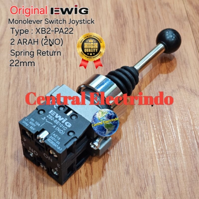 Jual Monolever Switch Joystick EWIG XB2-PA22 22mm Spring Return 2 Arah ...