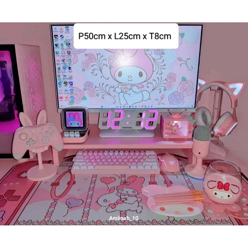 Jual Stand Monitor Dudukan PC/Laptop Korean Desk Aesthetic | Shopee ...