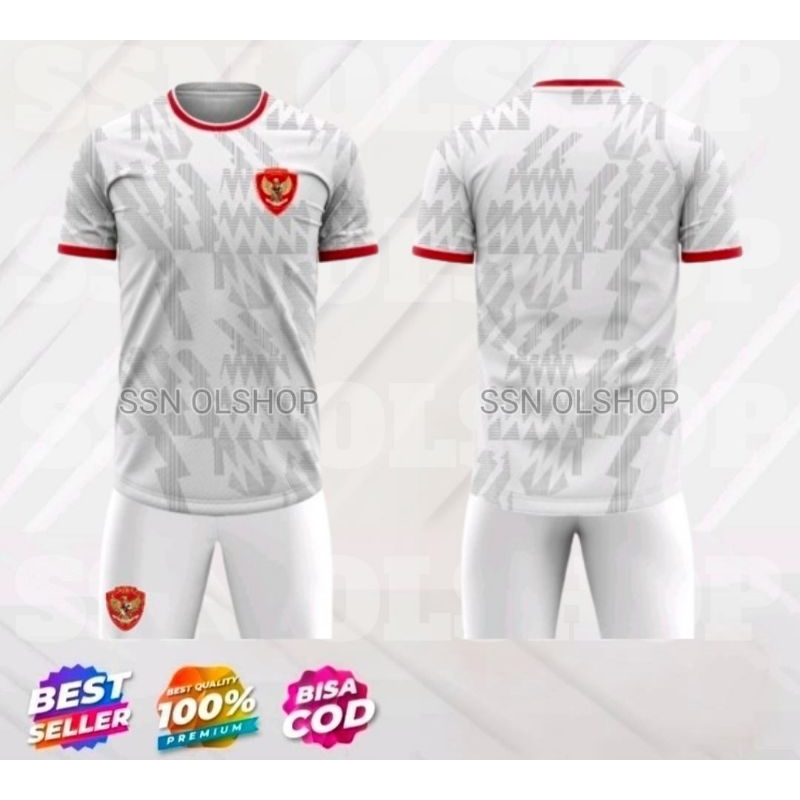 Jual setelan jersey timnas indonesia away putih 2024 baju bola timnas indonesia putih dewasa ...
