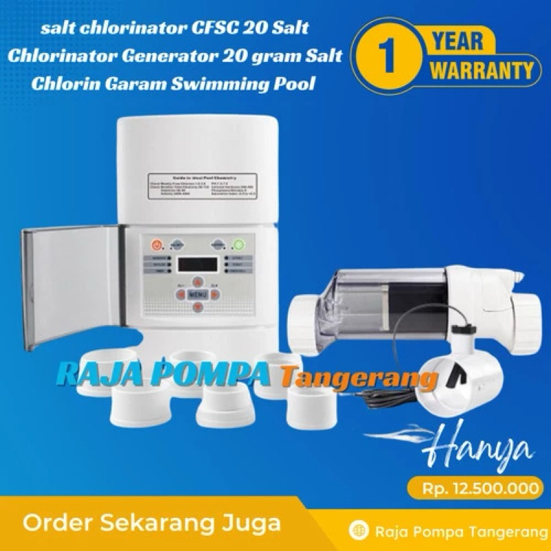 Jual salt chlorinator CFSC 20 Salt Chlorinator Generator 20 gram Salt ...
