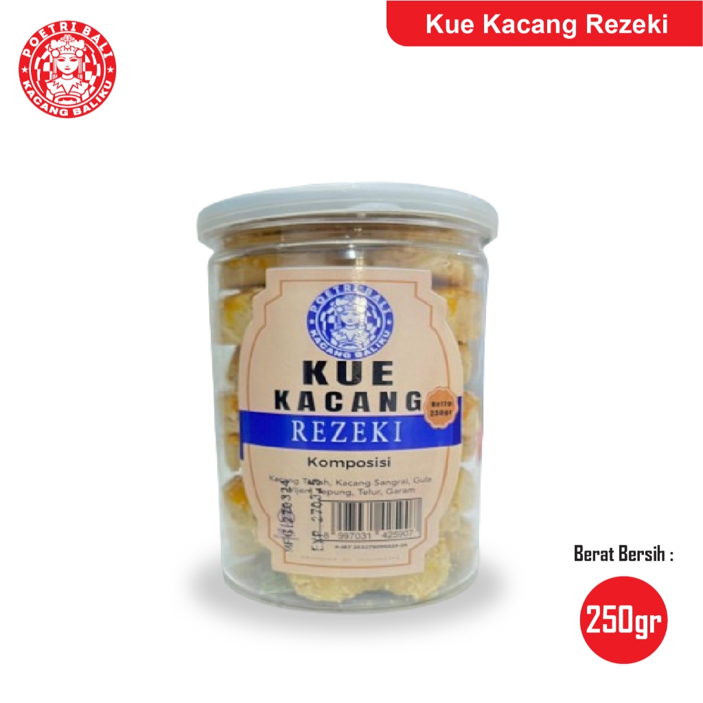 Jual Kue Kacang Rezeki 250g Poetri Bali | Shopee Indonesia