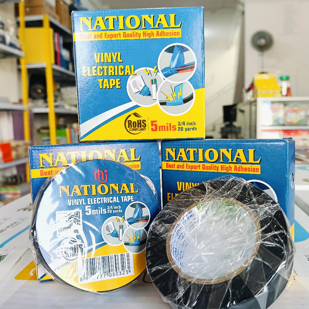 Jual ISOLASI LISTRIK NATIONAL VINYL ELECTRICAL TAPE 5 MILS 3/4 INC 20 ...