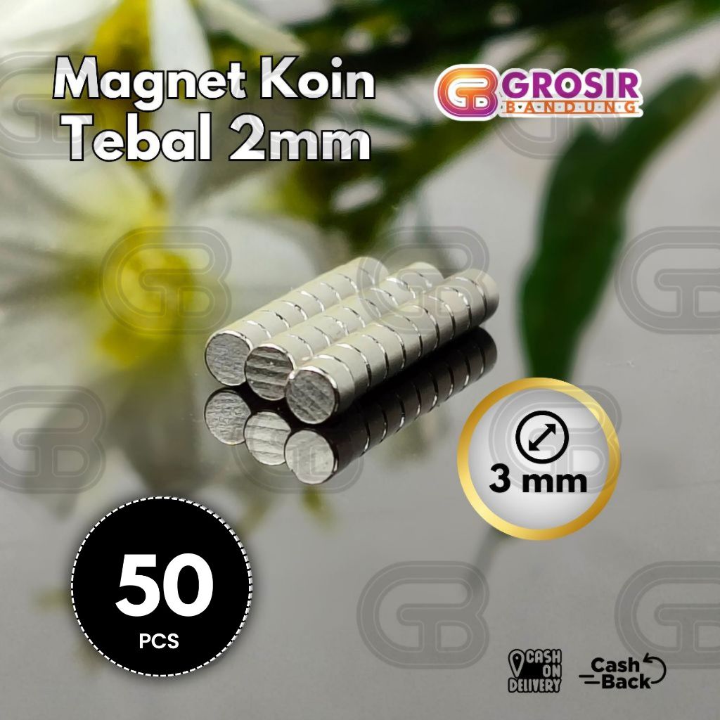 Jual [ISI 50]Magnet Besi Berani Neodymium Tebal Strong Kuat Bulat ...