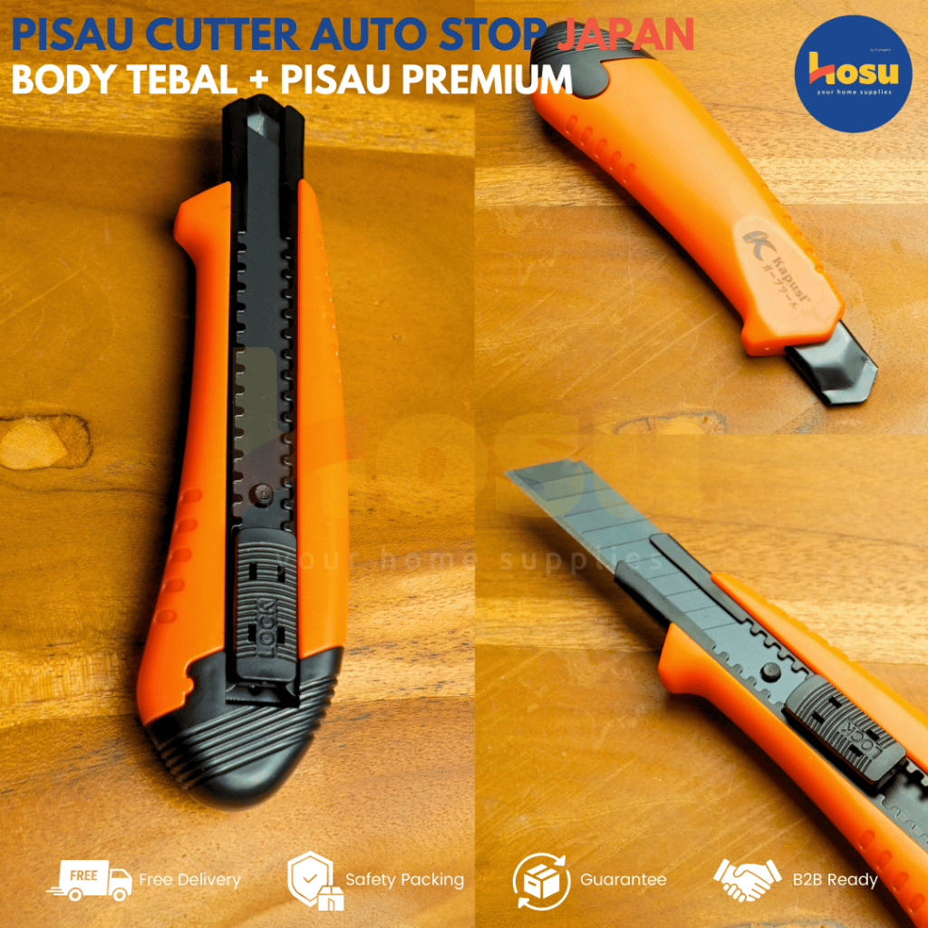 Jual Pisau Cutter Besar Stainless Jumbo Japan Quality Auto Stop Premium ...