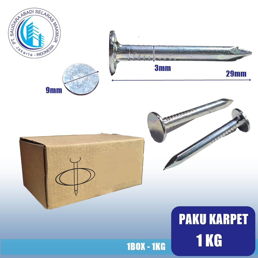 Jual Paku Karpet Talang 1" | Paku Bitumen 1" | 1 Inch - 1KG | Shopee ...
