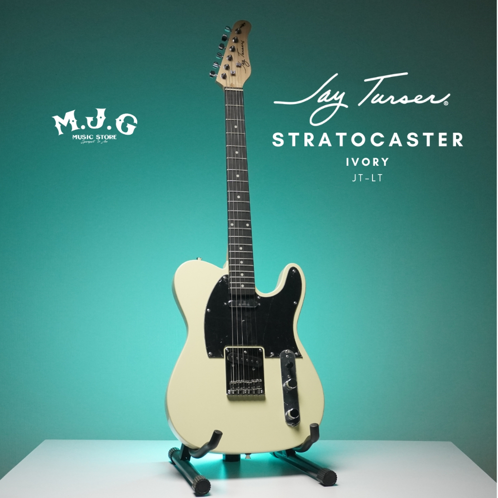 Jual gitar elektrik telecaster jay turser JT LT ivory putih tulang aged ...
