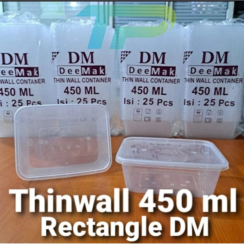 Jual Thinwall Kotak Panjang 450 ml - Food Container box 450 ml | Shopee ...