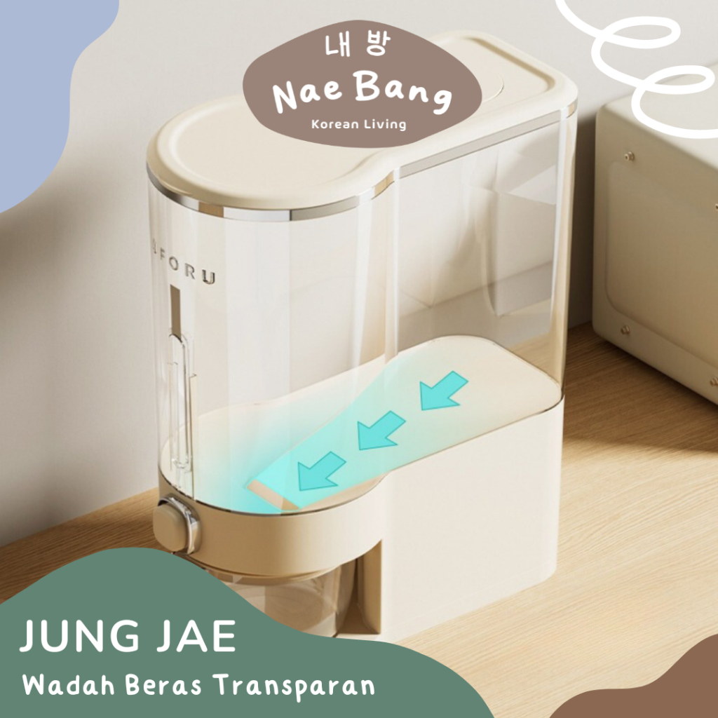 Jual NAE BANG - JUNG JAE Penyimpanan Beras Insect Proof Dispenser Beras ...