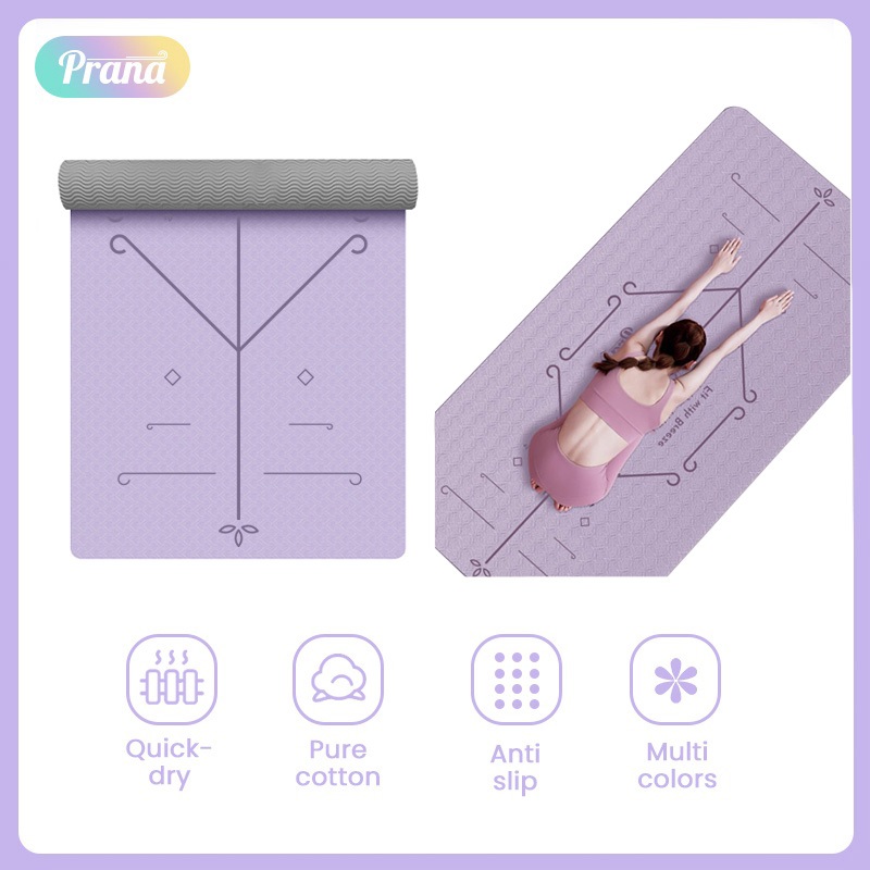 Jual PRANA Yoga Mat Dua Sisi - Matras Yoga Anti Slip Anti Licin dengan ...