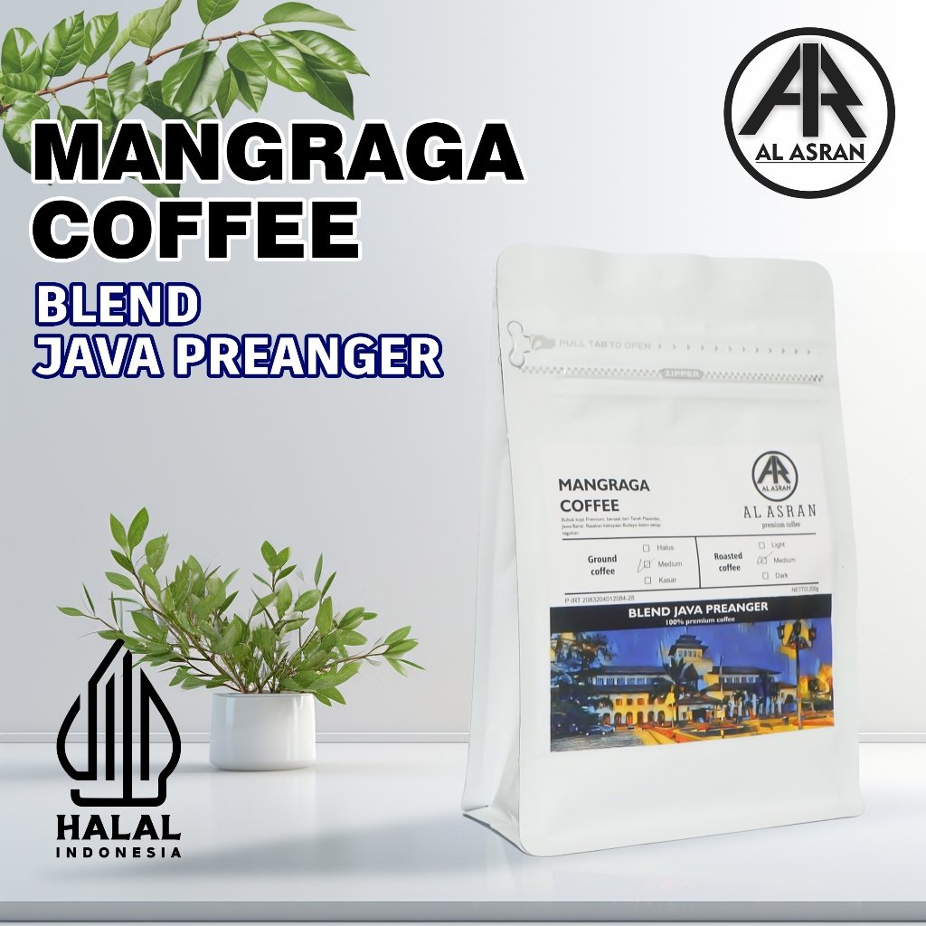 Jual AL ASRAN Kopi Mangraga Blend Java Preanger 200g Premium Coffee 100 ...