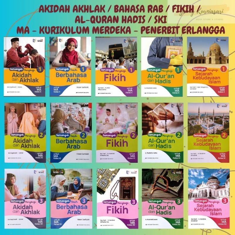 Jual Erlangga - Semangat Mengkaji Bahasa Arab / Akidah dan Akhlak / Fikih / Al - Quran dan Hadis ...