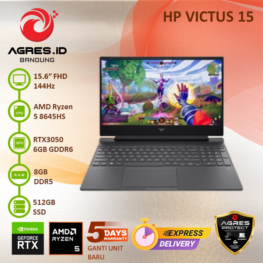 Jual HP VICTUS 15 FB2777AX RYZEN 5 8645HS RTX3050 8GB 512GB 15.6" FHD ...