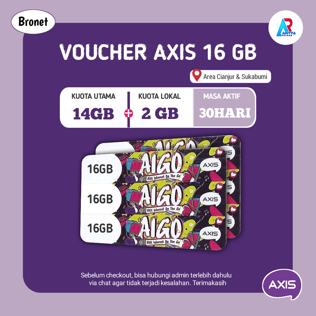 Jual Voucher Kuota Axis 16GB 30Hari | Shopee Indonesia