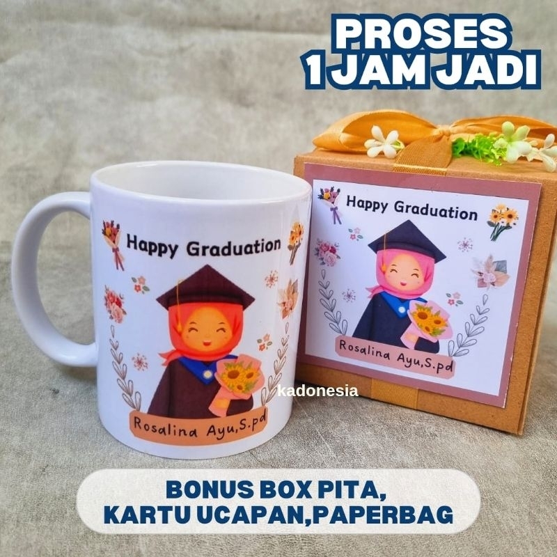Jual Mug Wisuda Cewek / Mug Custom Wisuda / Graduation Gift | Shopee ...