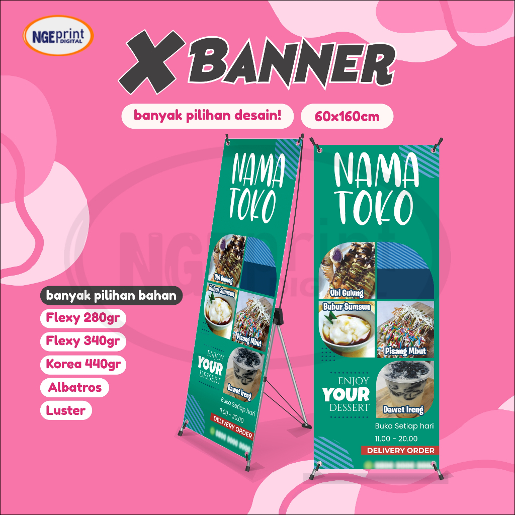Jual Cetak Xbanner Ukuran All Bahan Custom / Spanduk Standing Poster ...