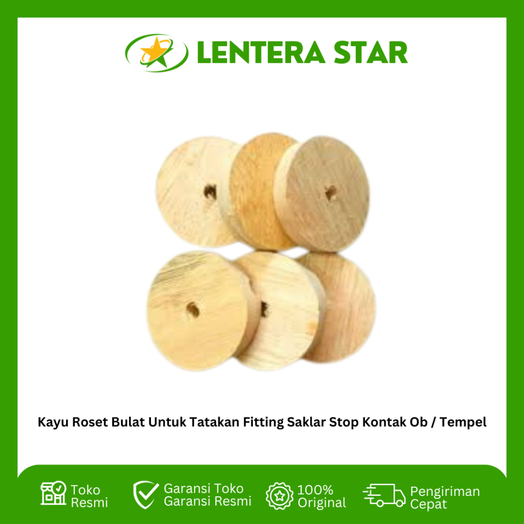 Jual Kayu Roset Bulat Untuk Tatakan Fitting Saklar Stop Kontak Ob ...