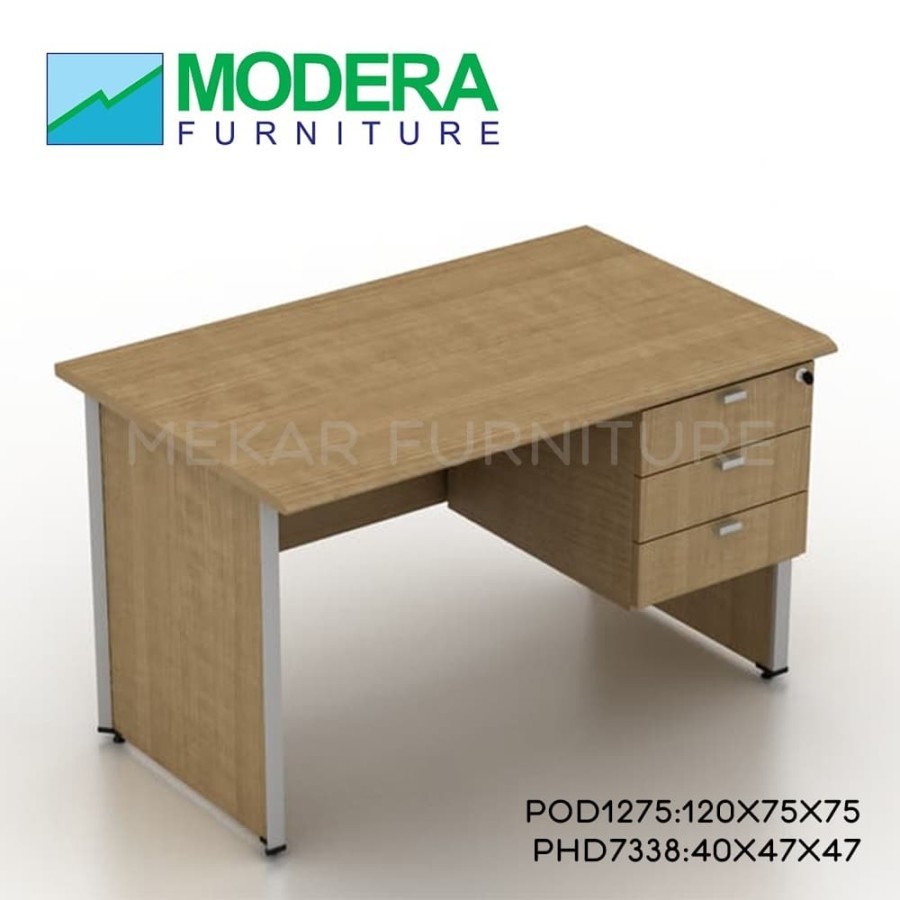 Jual MODERA POD 1275 Meja Kerja Meja Belajar Laci Meja Kantor Laci 120 ...