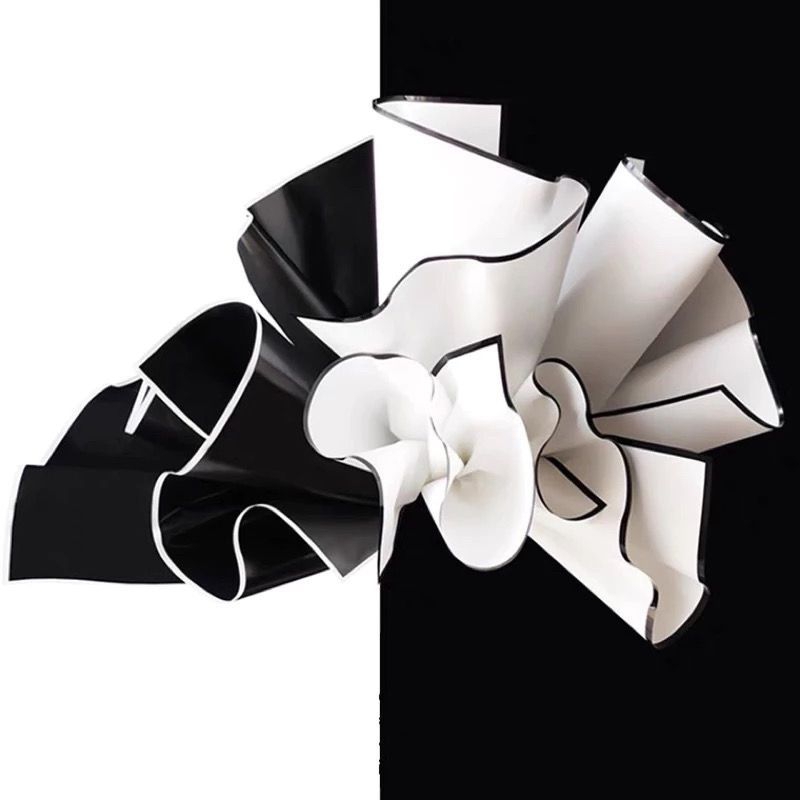 Jual 5 Lembar - Wrapping List Monochrome / Kertas Bunga List Monochrome ...