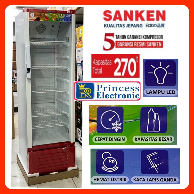 Jual Sanken SRS-278 Showcase 5 Rak Pendingin Minuman | Shopee Indonesia