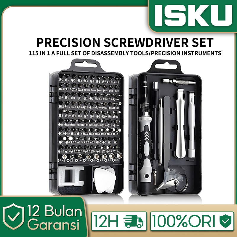 Jual ISKU Obeng Set 122 in 1 obeng hp Multifungsi Alat Bongkar Mini ...