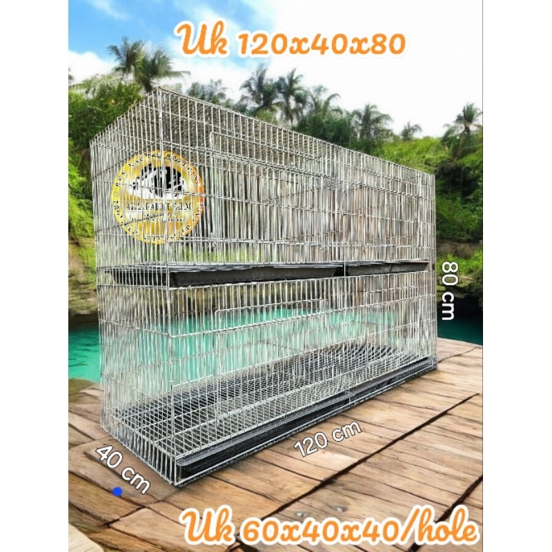 Jual Kandang galvanis kelinci,burung uk 120x40x80 4 ruang full jeruji ...