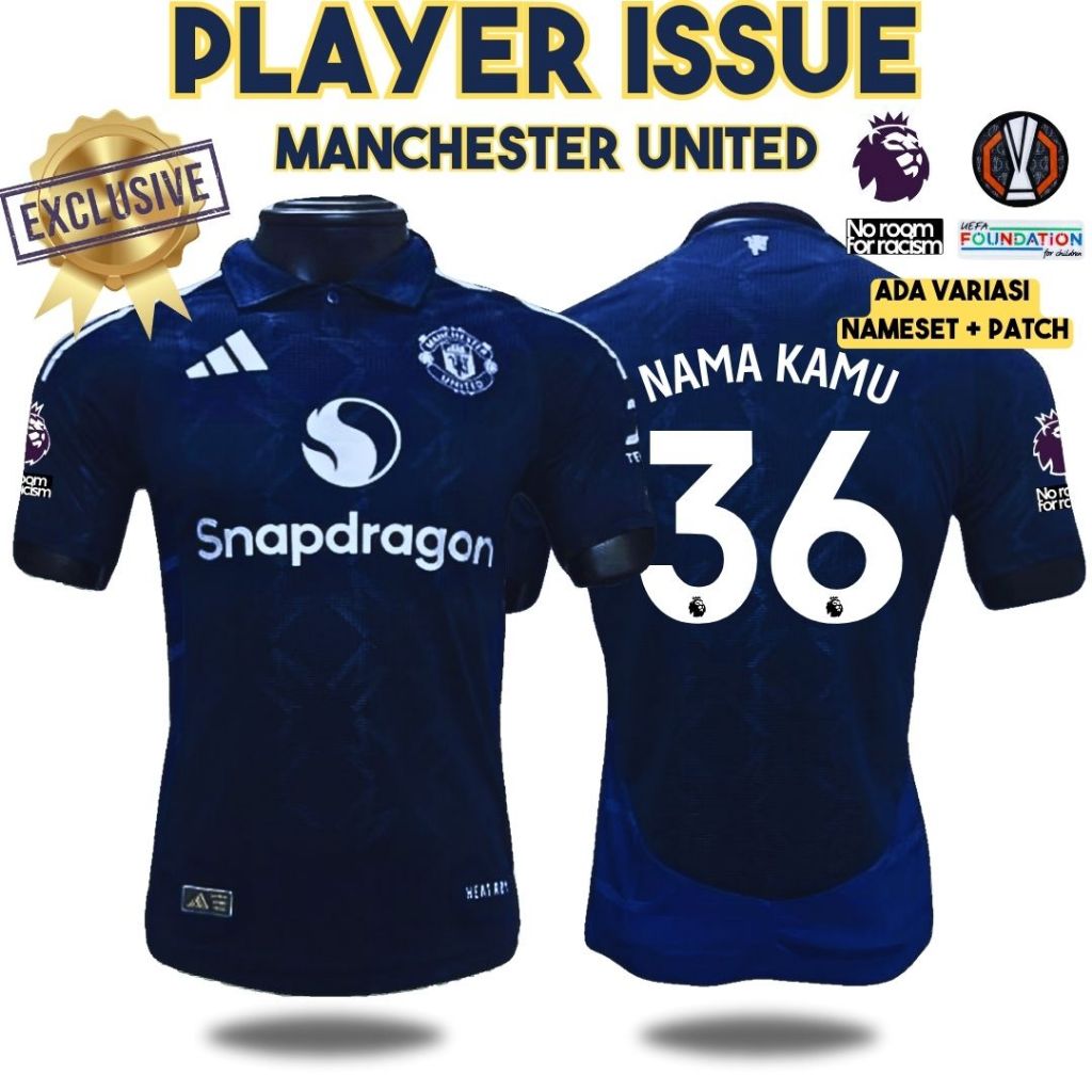 Jual Jersey Manchester United Player Issue 2024 2025 away Baju bola ...