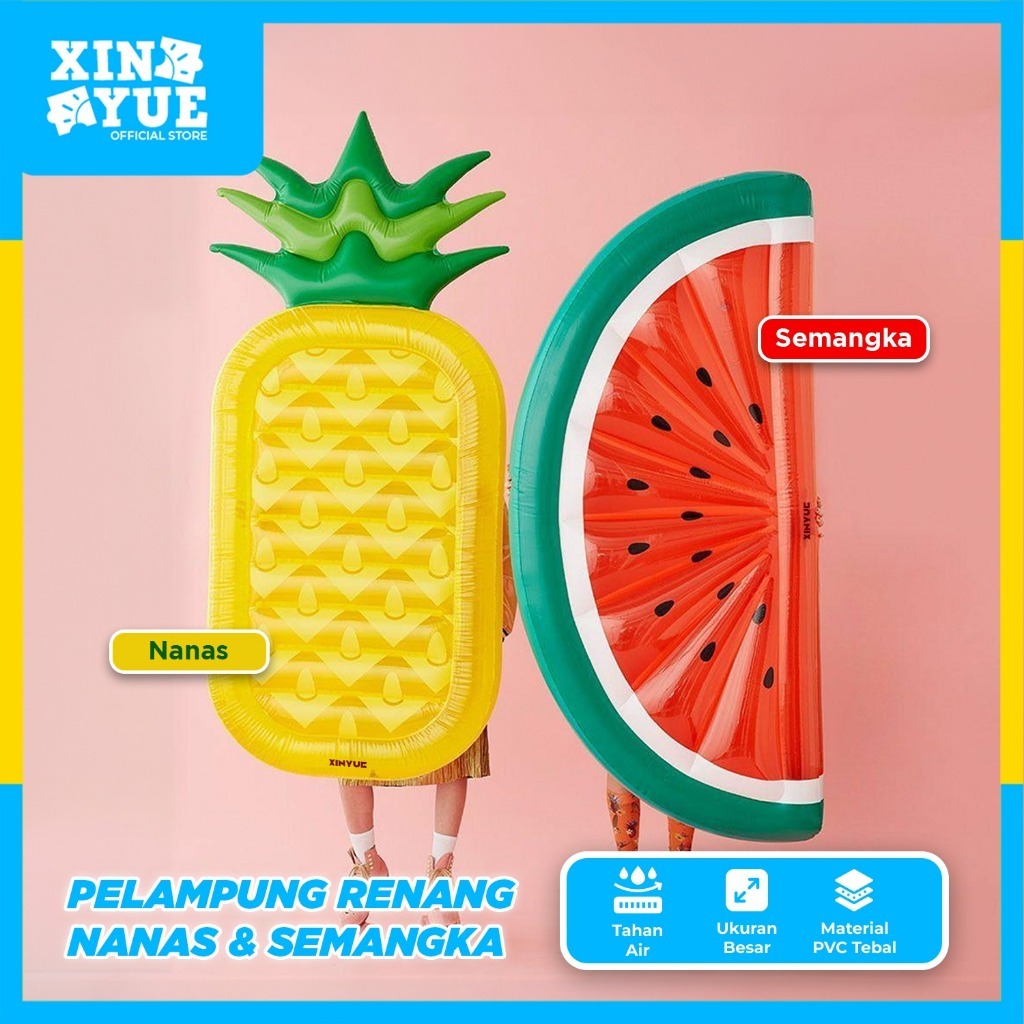 Jual Pelampung Renang Bentuk Buah Semangka dan Nanas / Floating Ban ...