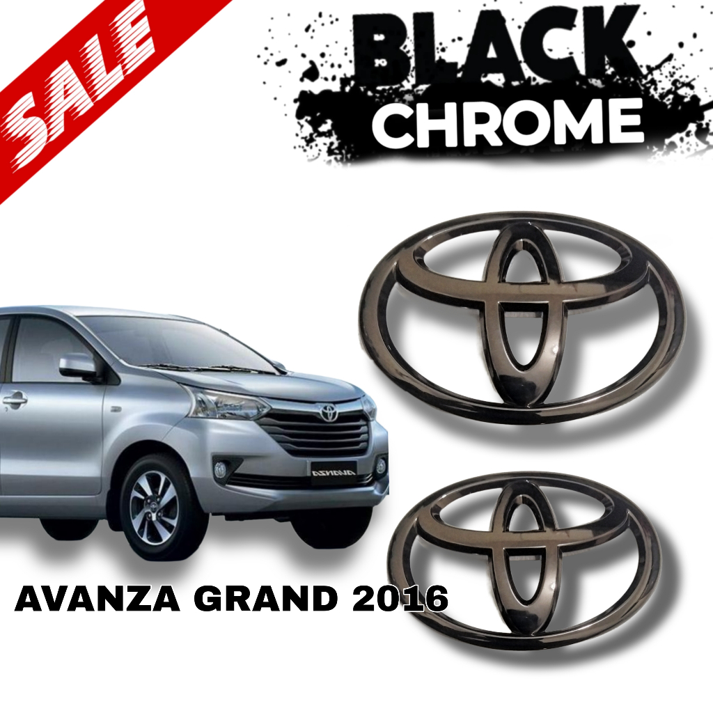 Jual Emblem Logo AVANZA Black Chrome/ Toyota AVANZA 2016-2018/ Paket ...