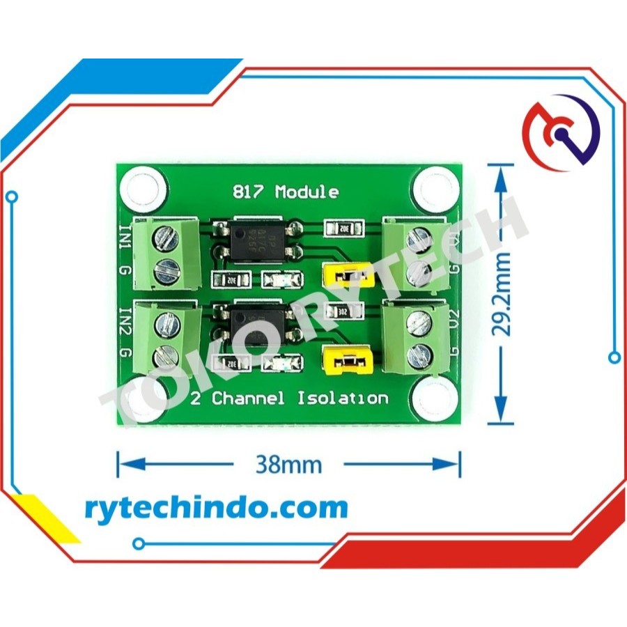 Jual Optocoupler PC817 Isolation Board 2 Ch Channel for PLC Raspi ...