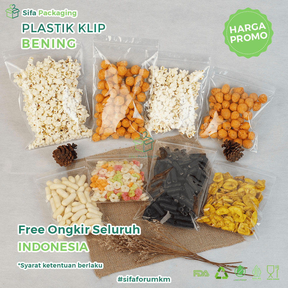 Jual Plastik PP Klip Bening Tebal Zip Lock Zipper Kemasan Seal 10x12 ...