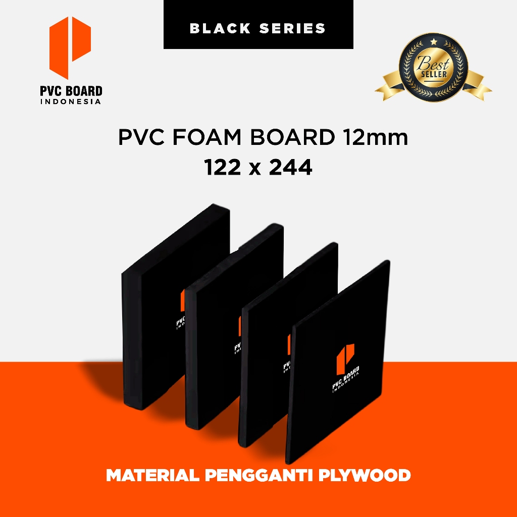 Jual PVC Board Lembaran 12mm Hitam Ukuran 122x244cm | PVC Foam Board ...