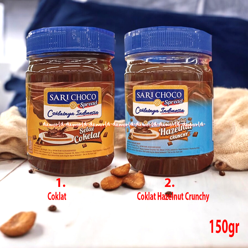 Jual Sari Choco Spread 150gr Coklatnya Indonesia Selai Cokelat Hazelnut ...