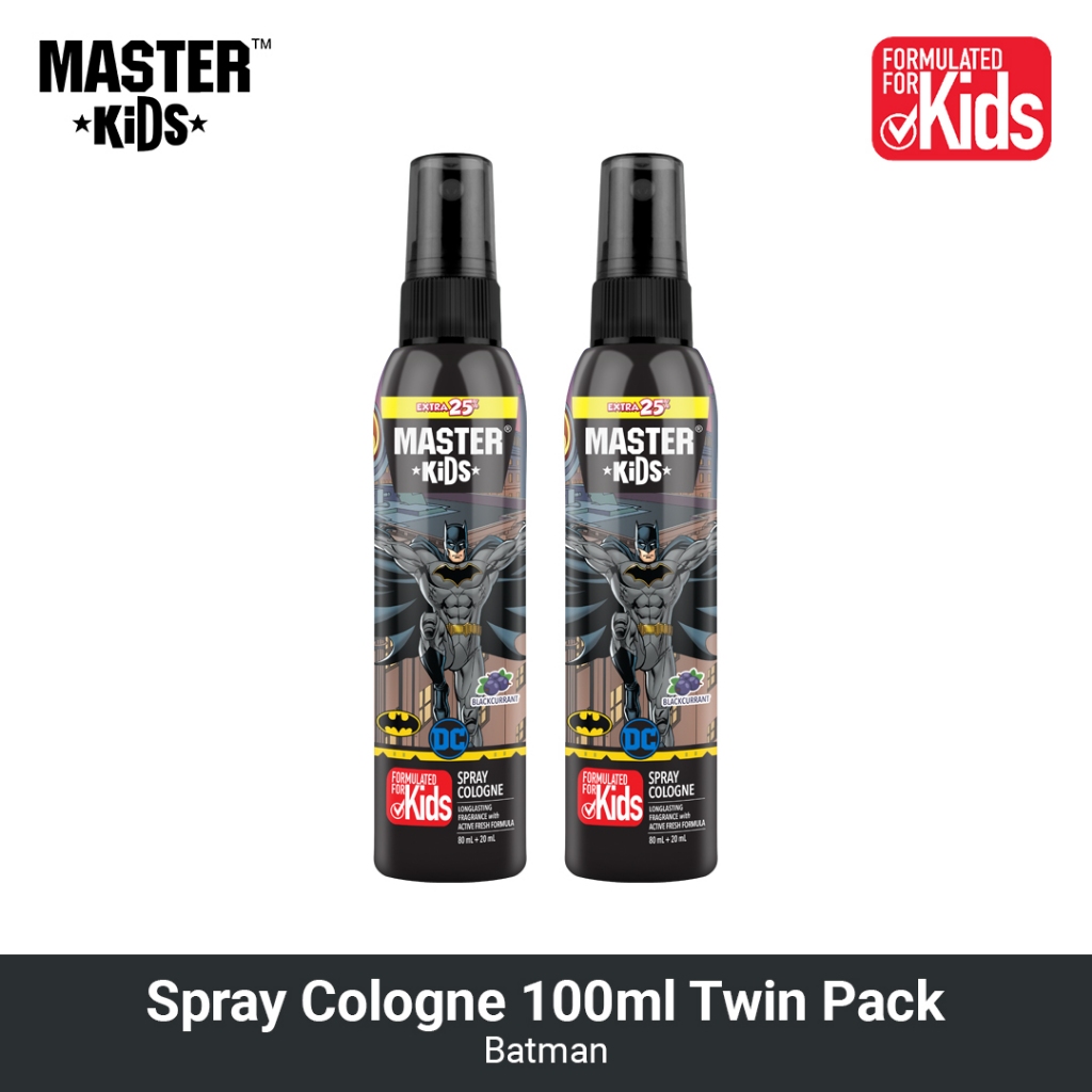 Jual Master Kids Spray Cologne Batman Bottle 100ml Twin Pack | Shopee ...