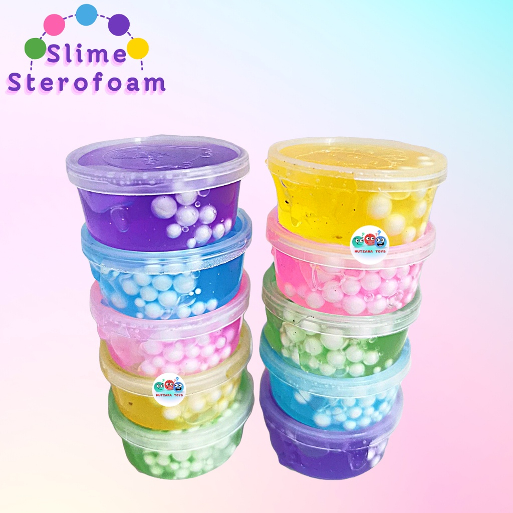 Jual MM Mainan Slime Anak dengan isi Sterofoam isi 10 pcs | Shopee ...