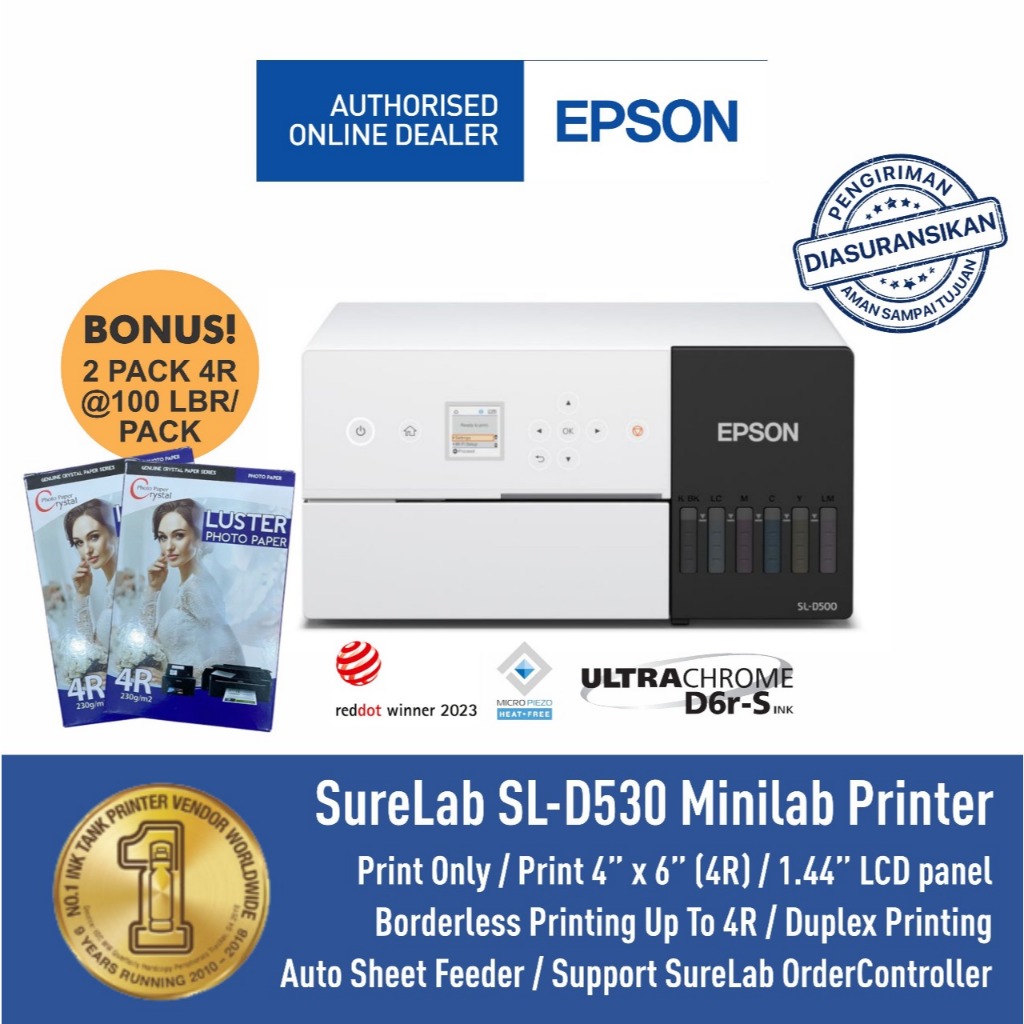 Jual Printer EPSON SURELAB SL D530 SL-D530 SLD530 MiniLab Duplex 4R Jumbo | Shopee Indonesia