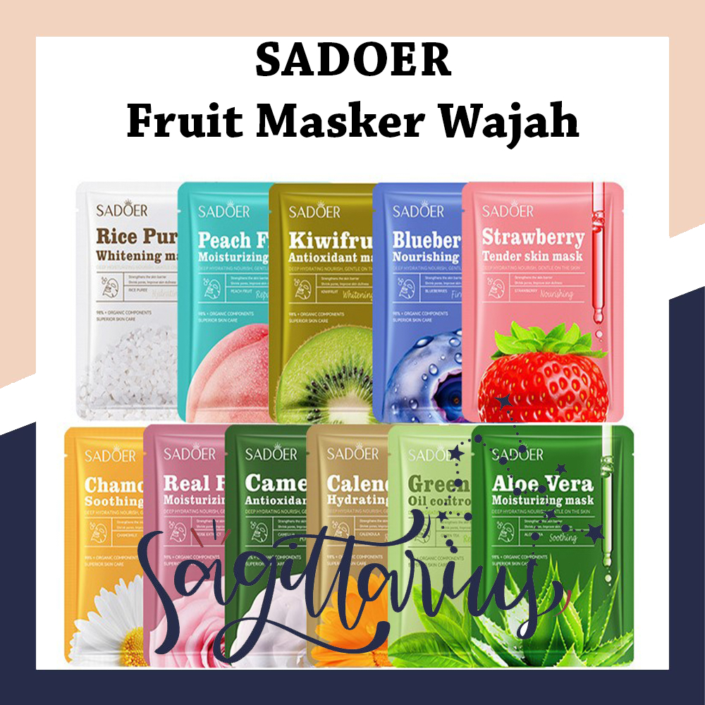 Jual SADOER New Masker Wajah Facial Sheet Mask Masker Perawatan Wajah Original SR043 | Shopee ...