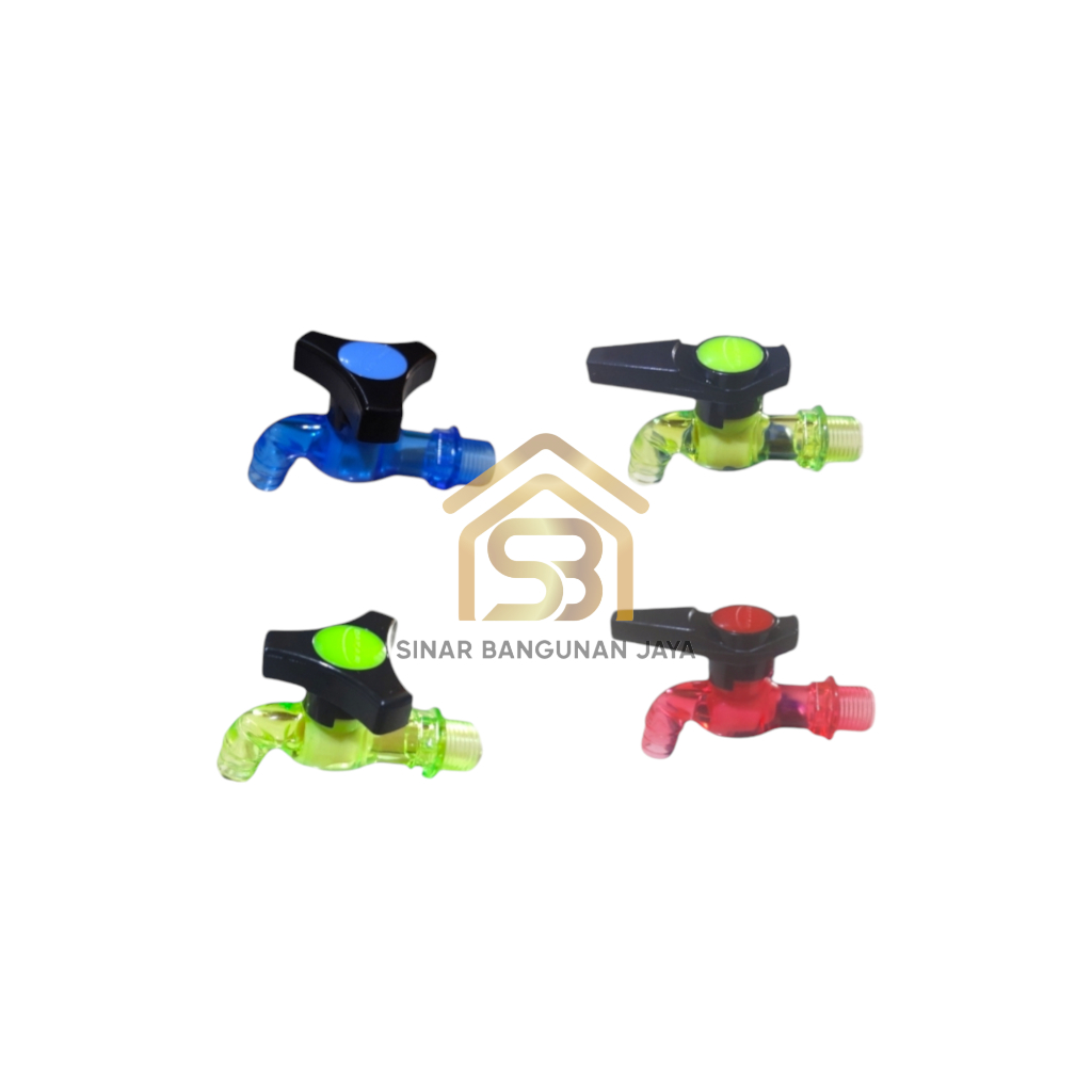 Jual Kran plastik / Kran pvc transparan DAKAR 2in1 (1/2 - 3/4) / kran baling / kran engkol ...