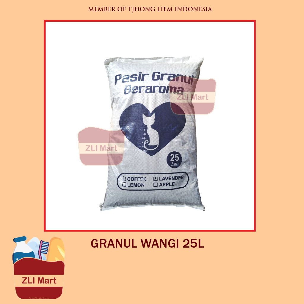 Jual (KHUSUS CARGO) PASIR GRANUL WANGI 25L PASIR GUMPAL WANGI 25L PASIR ...